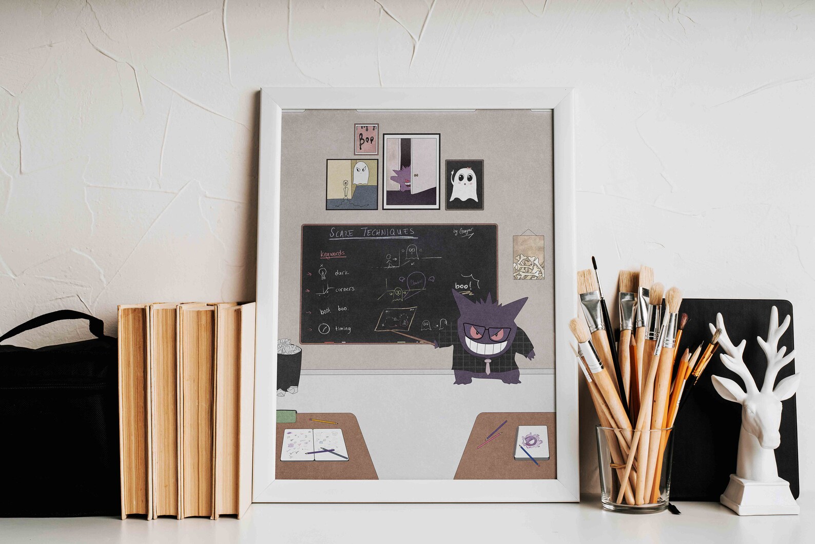 Gengar Art Print, Gengar Pokemon Wall Decor, Pokemon Wall Art, Gengar ...