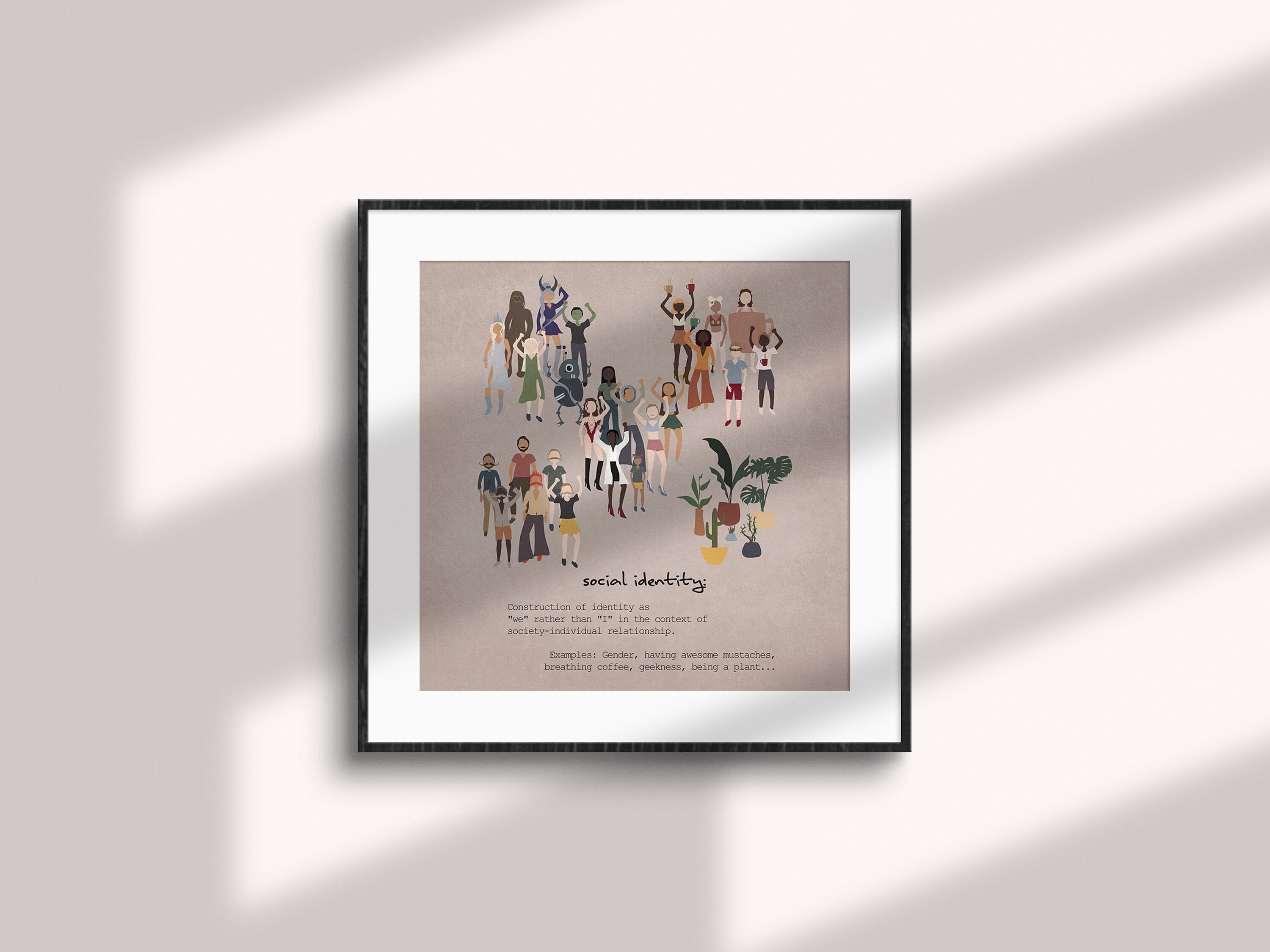 Social Identity Theory Print Psychology Wall Art Social | Etsy