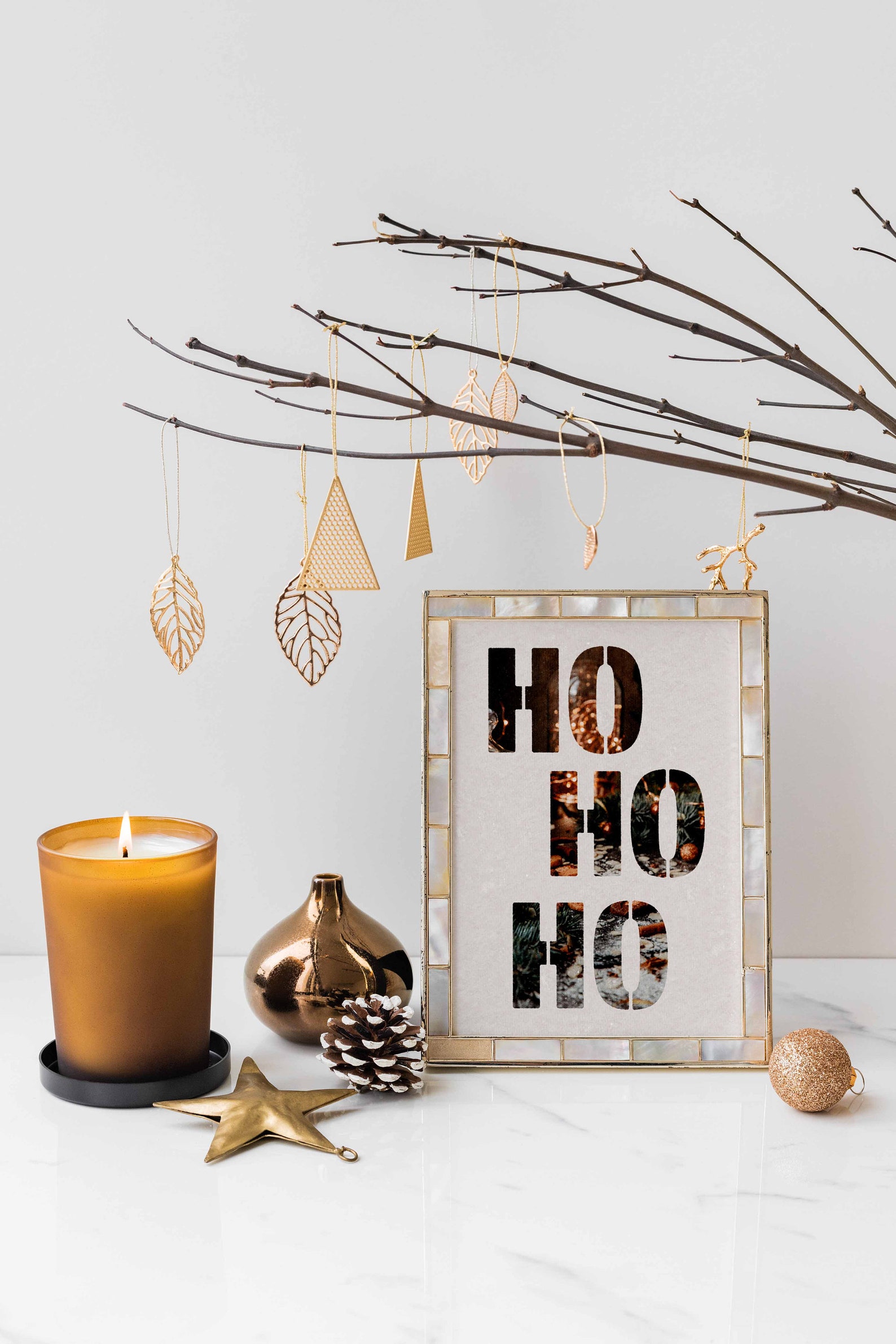 Cozy Christmas Art Print Ho Ho Ho Boho Christmas Printable Holiday ...