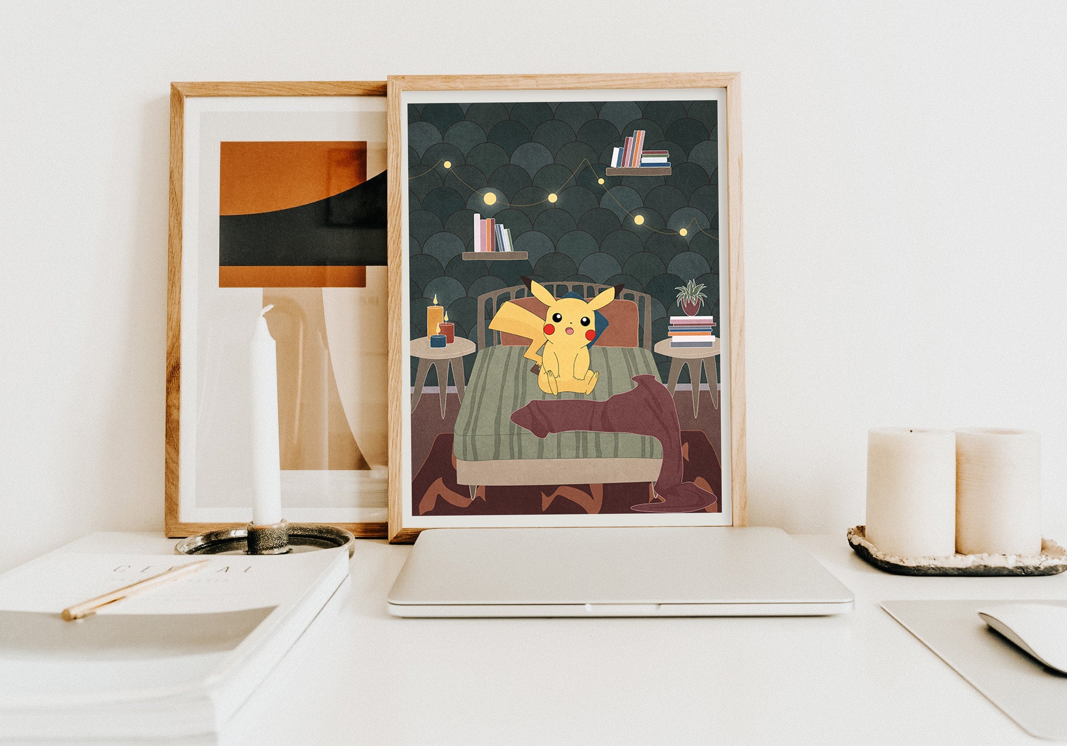 Surprised Pikachu Art Print Bedroom Decor Pikachu Pokemon | Etsy