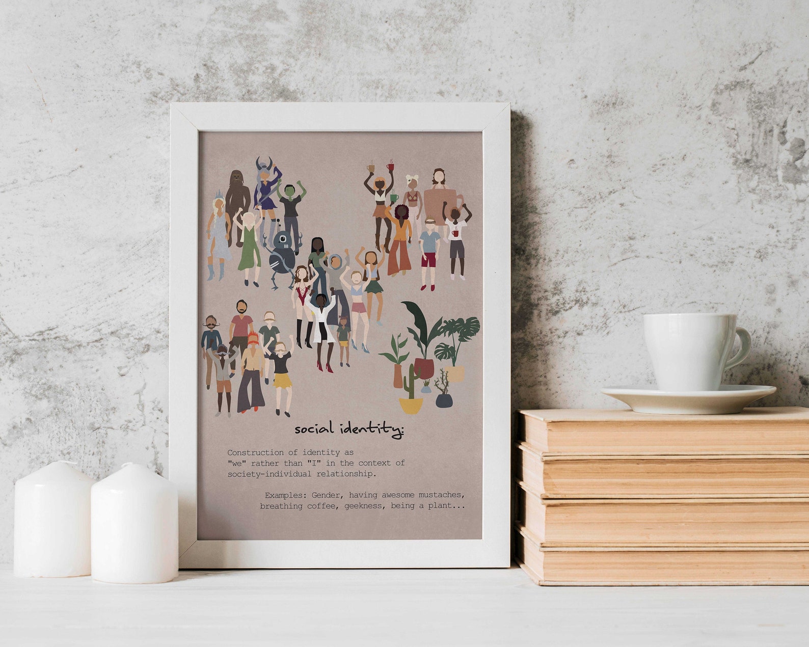 Social Identity Theory Print Psychology Wall Art Social | Etsy