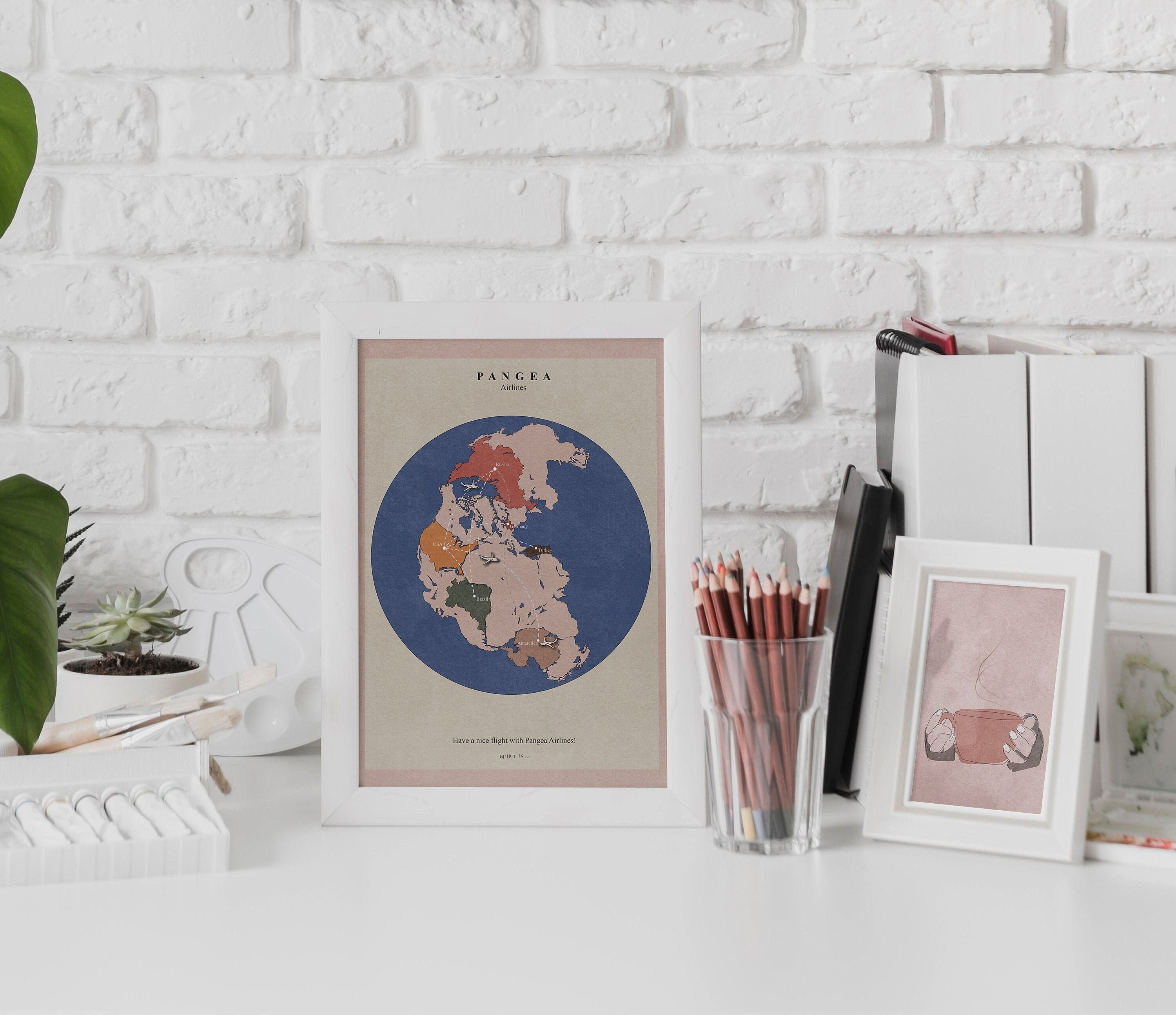 Pangea World Map Poster Geology Gifts Science Poster Geologist - Etsy