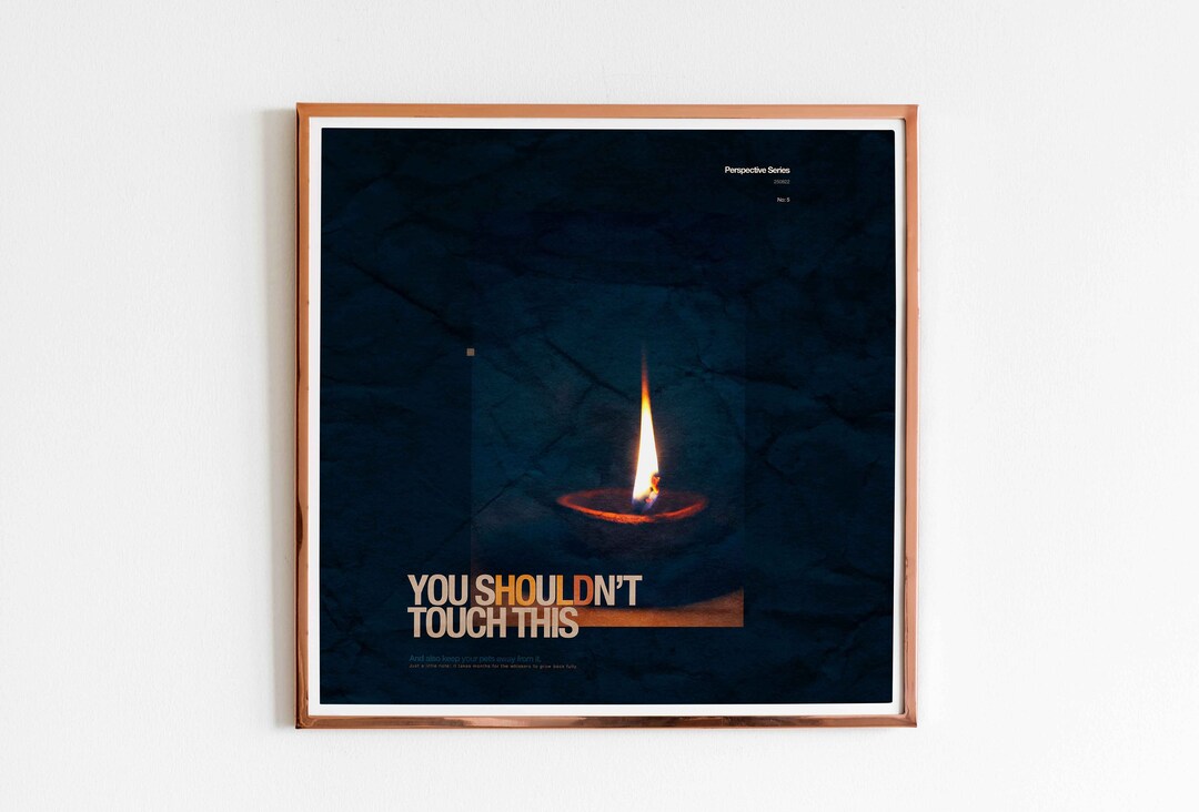 Candle Graphic Design Poster, Aesthetic Modern Graphic Art Print ...