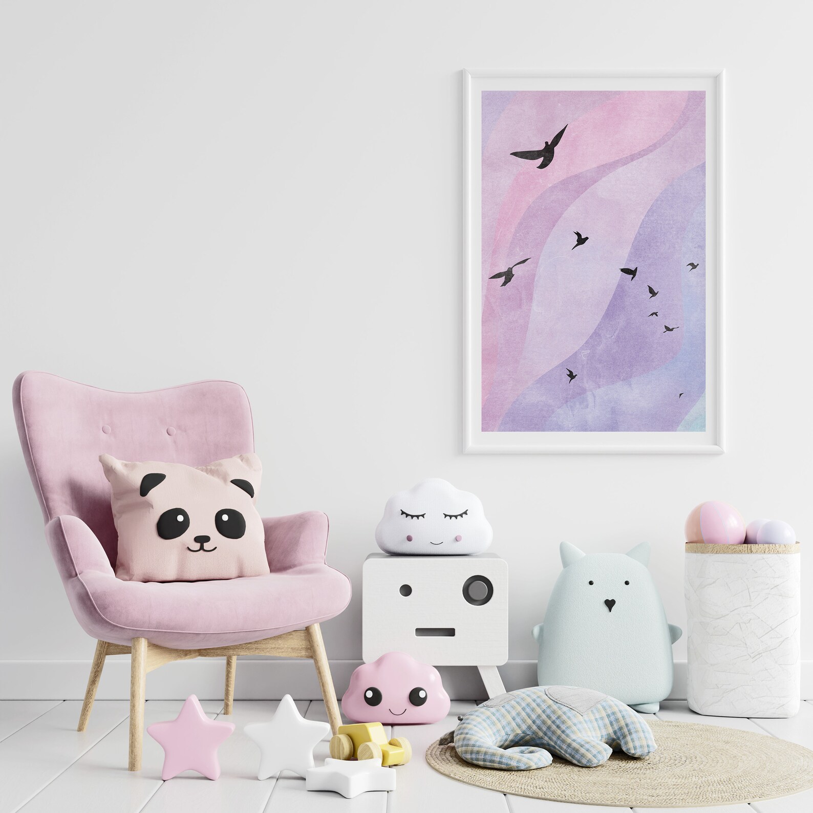 Flying Birds Poster Bird Print Abstract Birds Sky Poster - Etsy