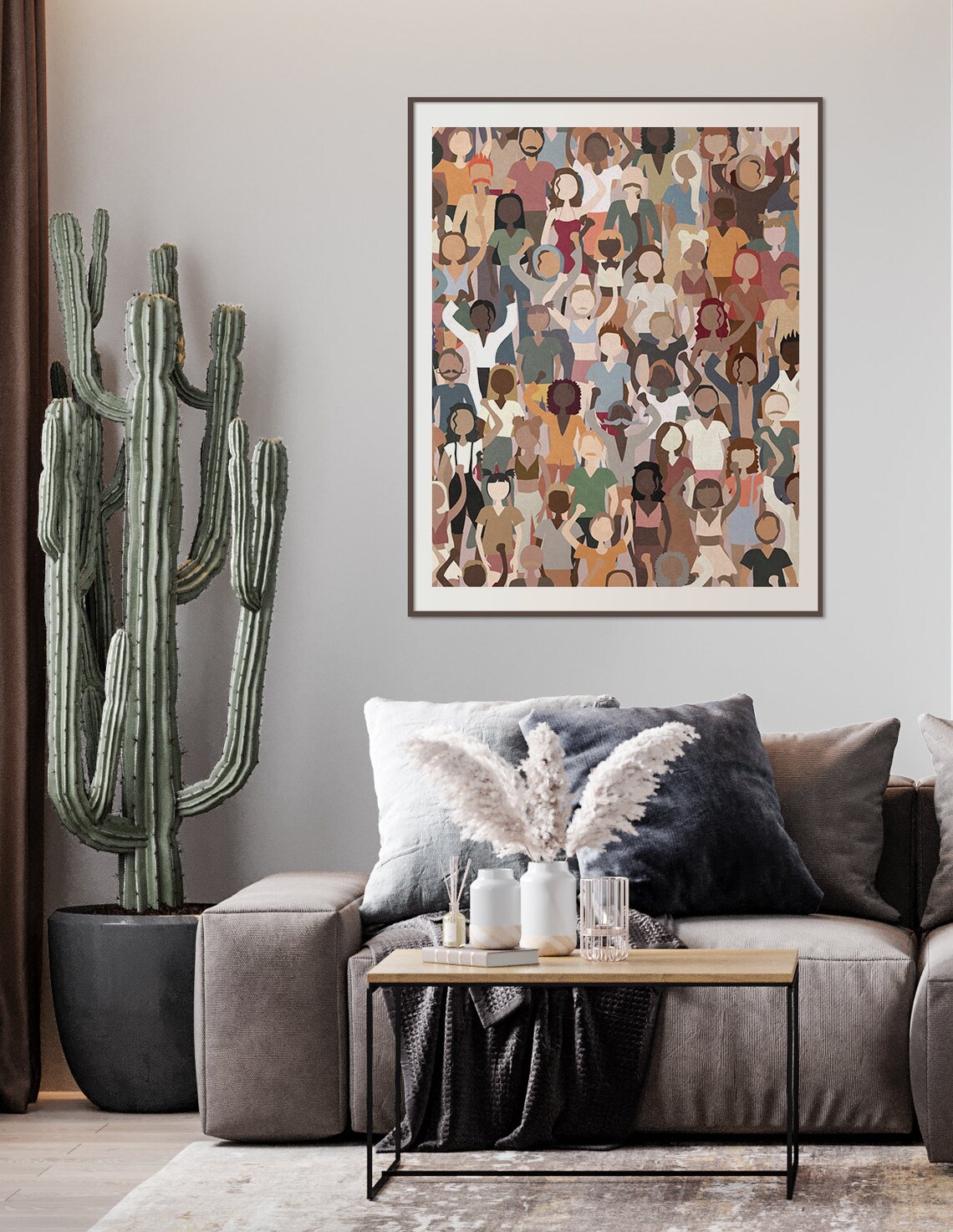 People Protest Art Print Diversity Art Crowd Wall Decor | Etsy