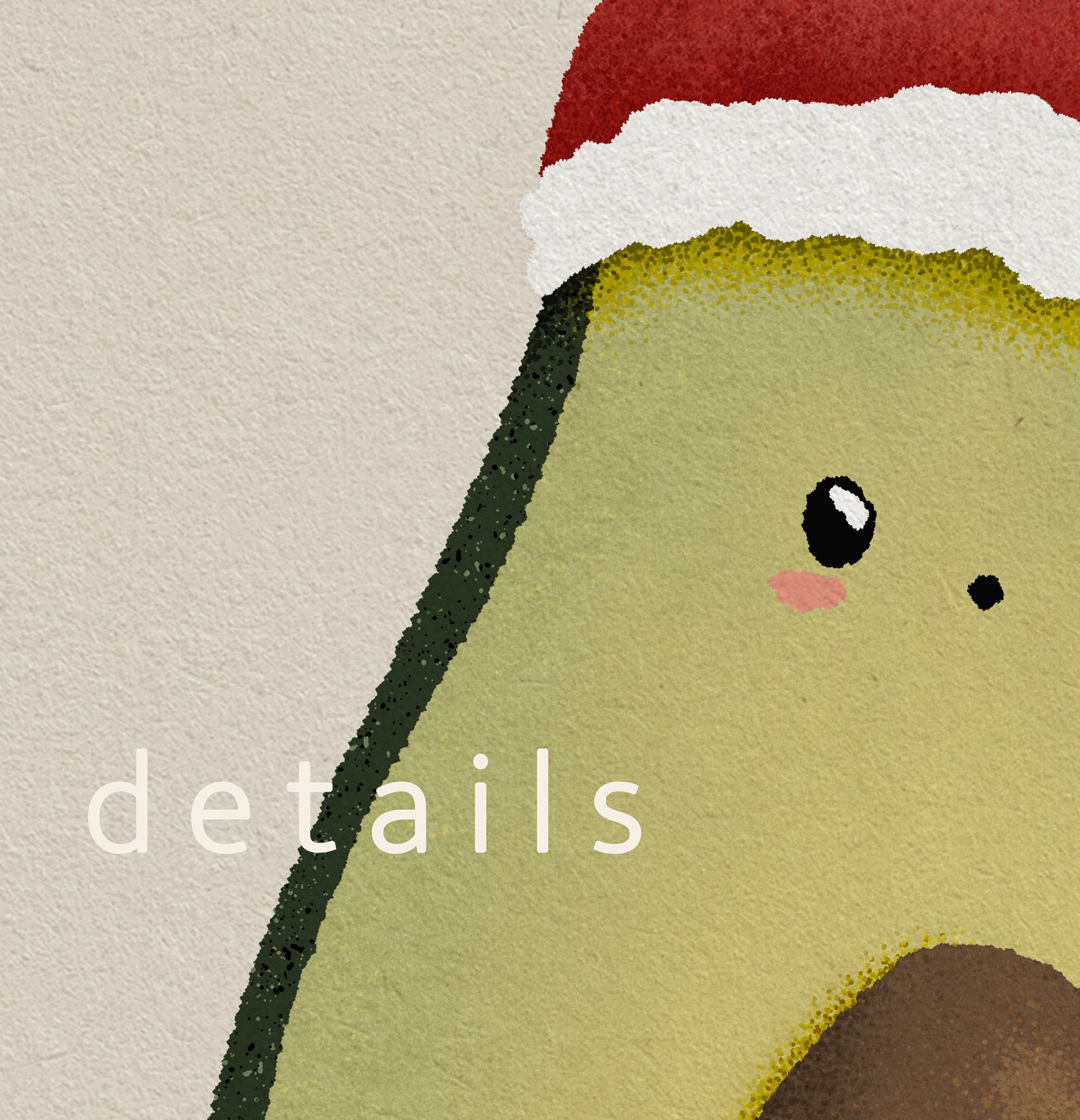 Christmas Avocado Print Christmas Art Print Xmas Poster Cute Avocado ...