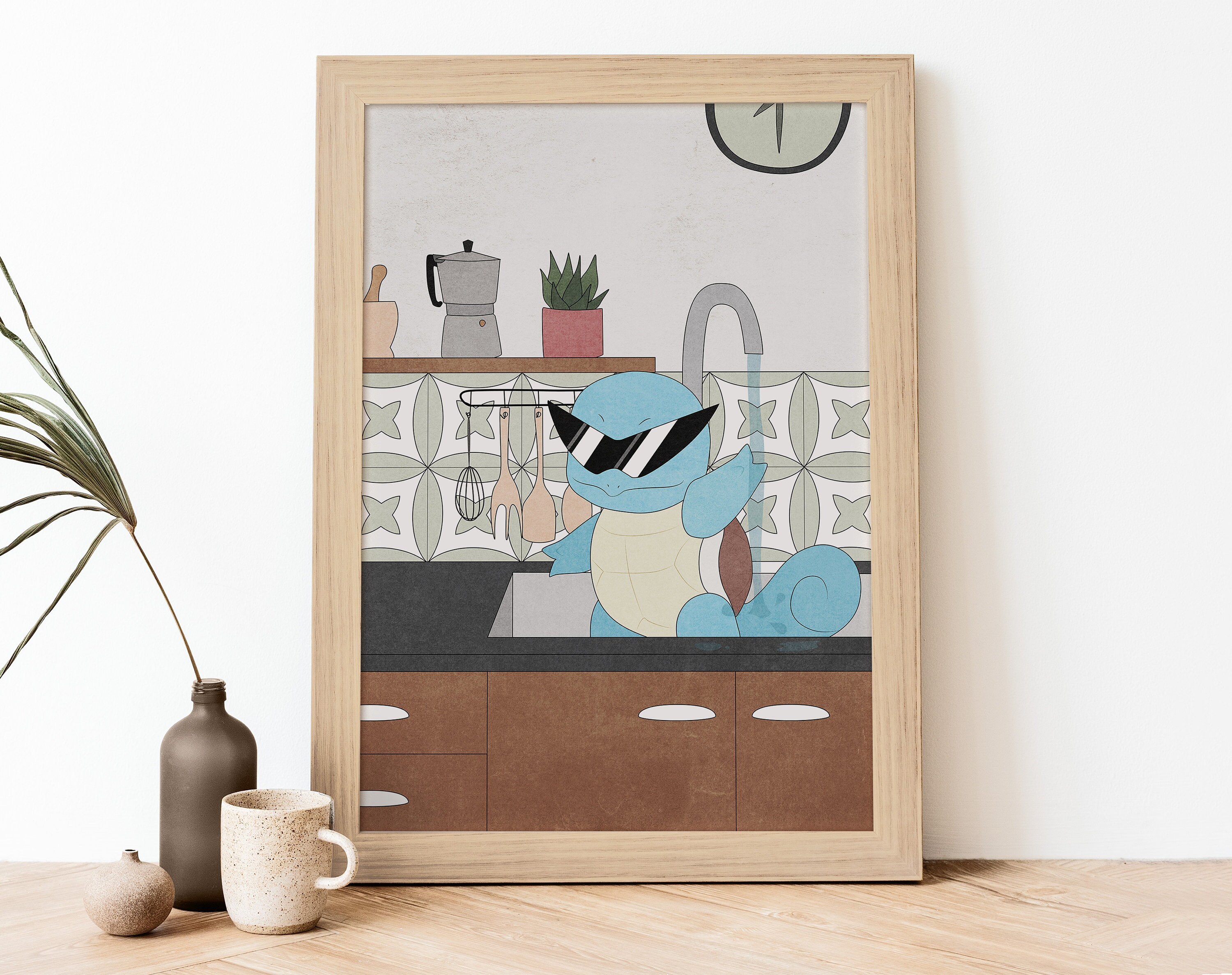 Squirtle Art Print Squirtle Pokemon Wall Decor Pokemon Wall - Etsy
