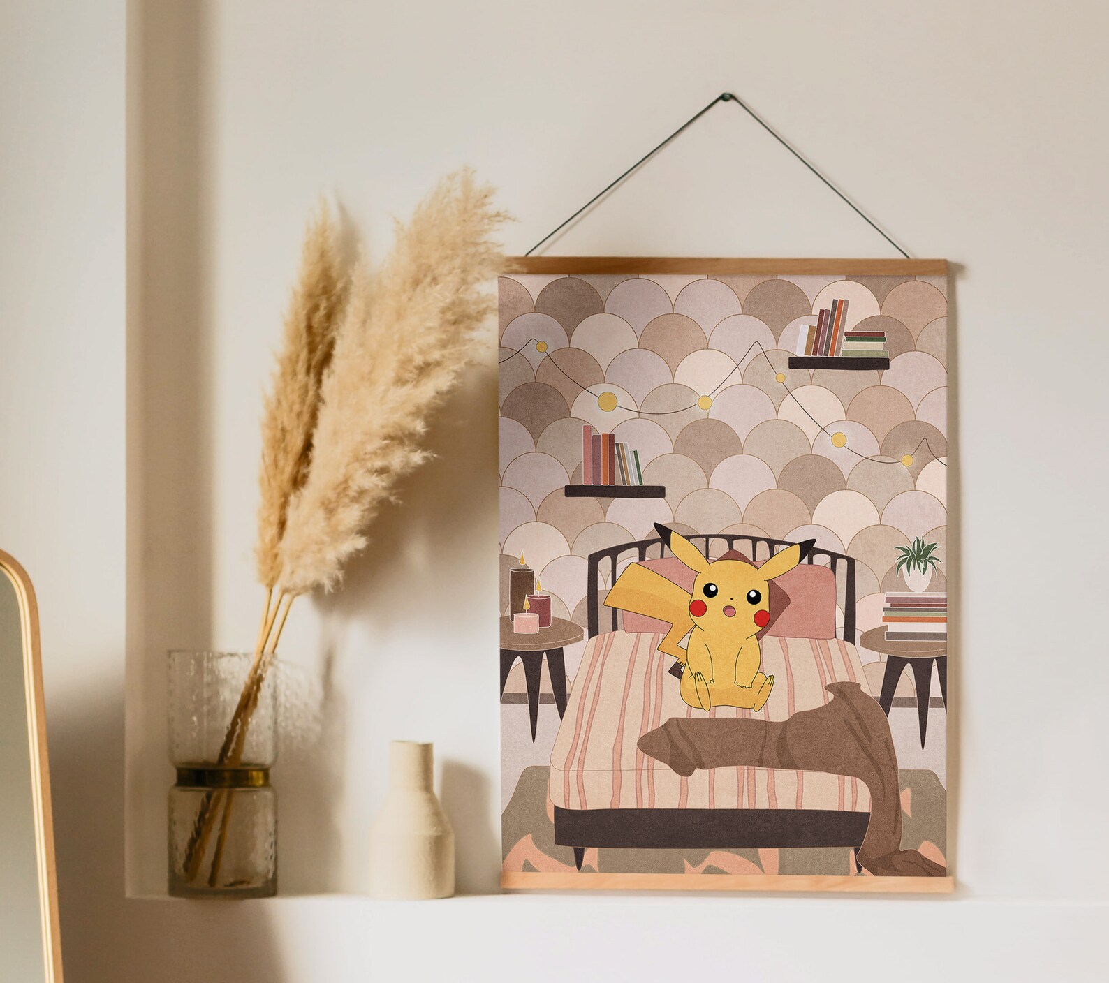Pikachu Art Print Bedroom Decor Pikachu Pokemon Wall Decor - Etsy