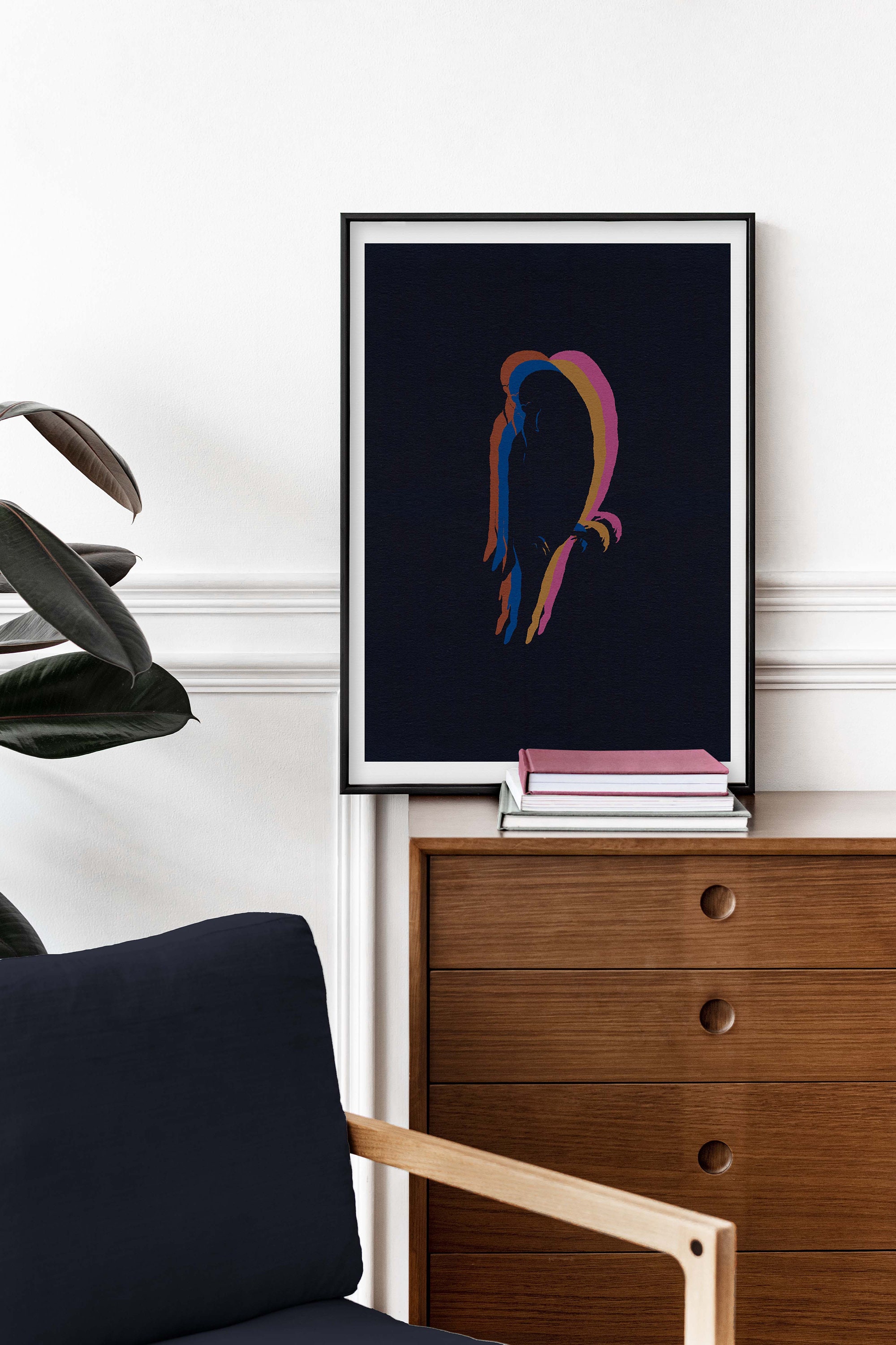 Budgie Poster Digital Download, Abstract Budgie Art Print, Bird ...