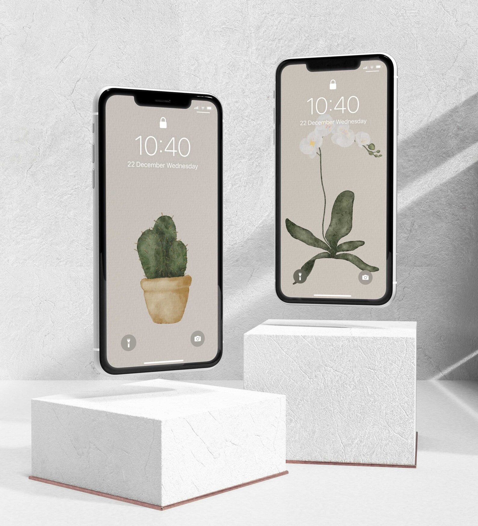 Botanical Wallpaper Bundle of 10, Phone Wallpaper Set, Botanical ...