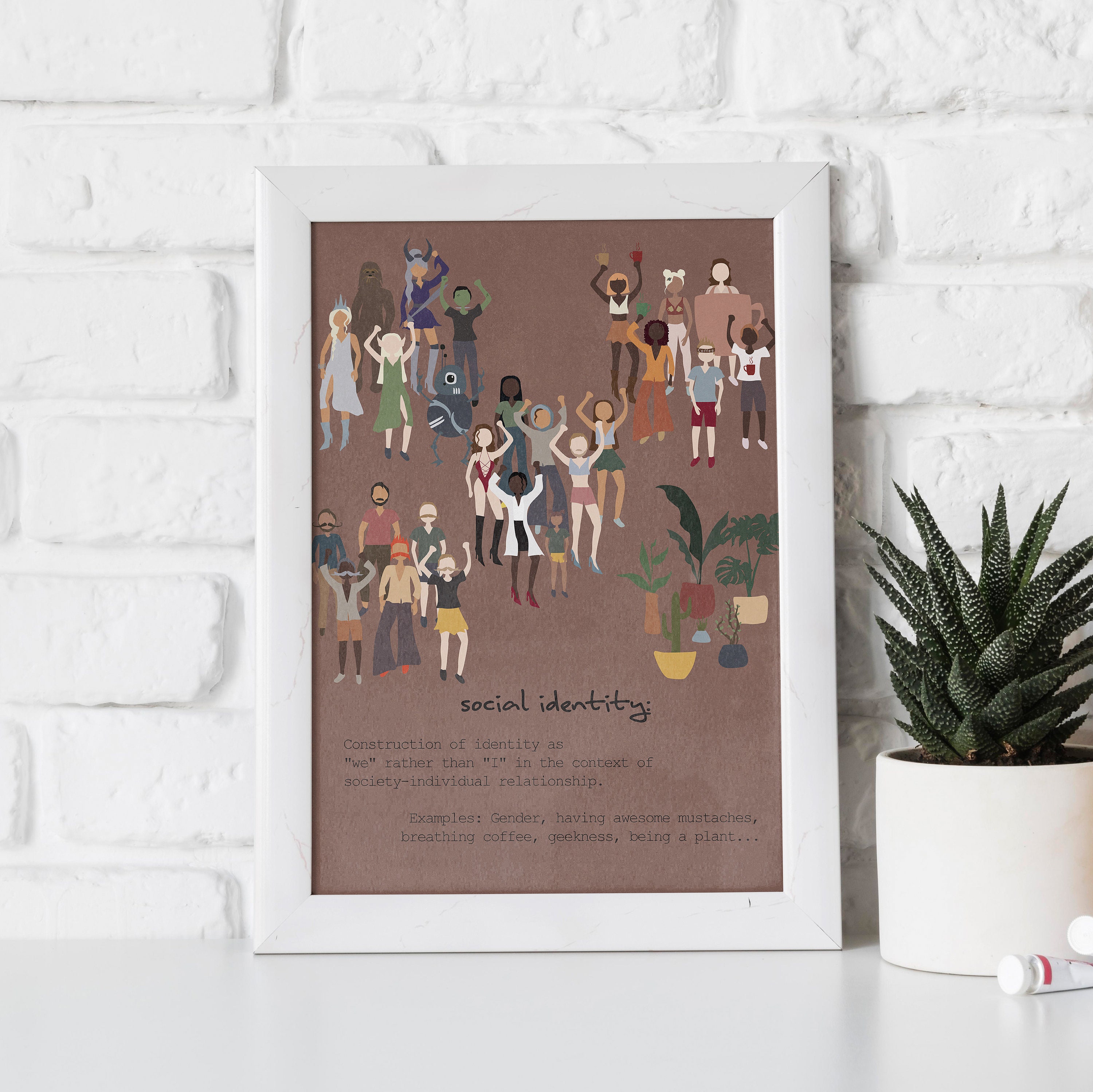 Social Identity Theory Print Psychology Wall Art Social | Etsy
