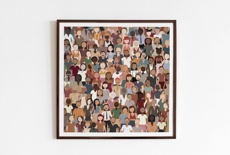 Diversity Art Print People Poster Multicultural Artwork - Etsy