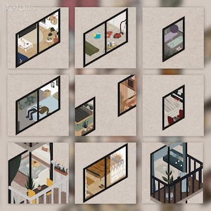 Architectural Art Print, Apartment Poster, Printable Wall Art, House ...