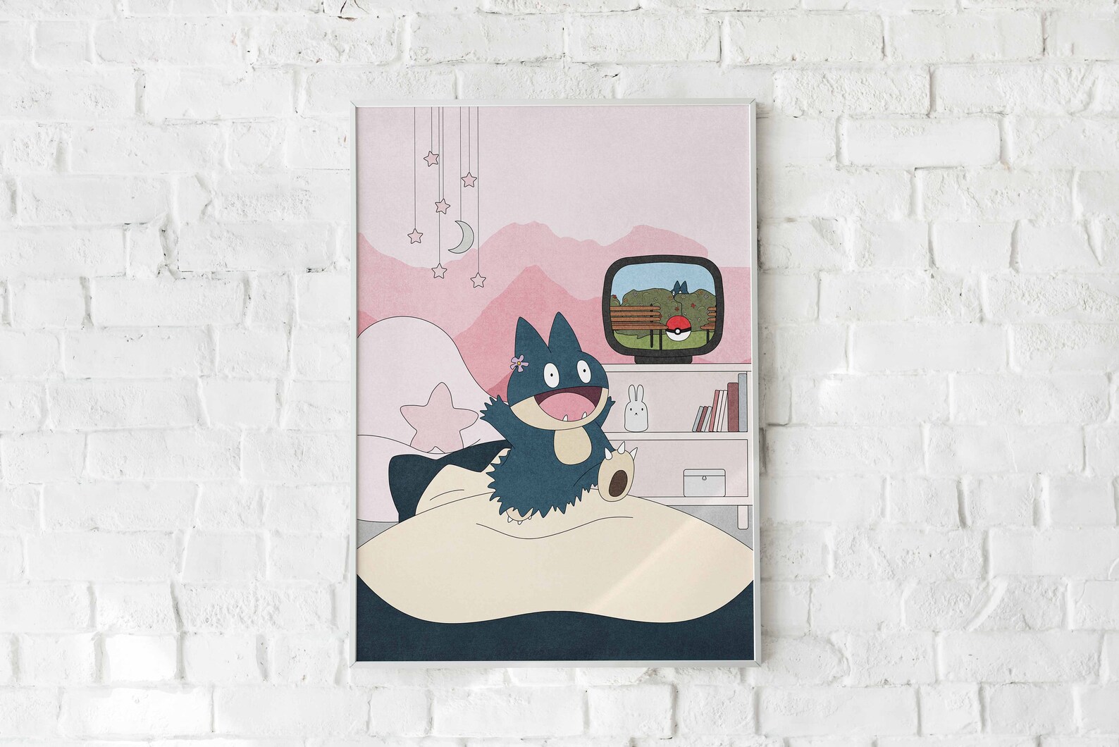 Munchlax Art Print Nursery Decor Munchlax Pokemon Wall | Etsy