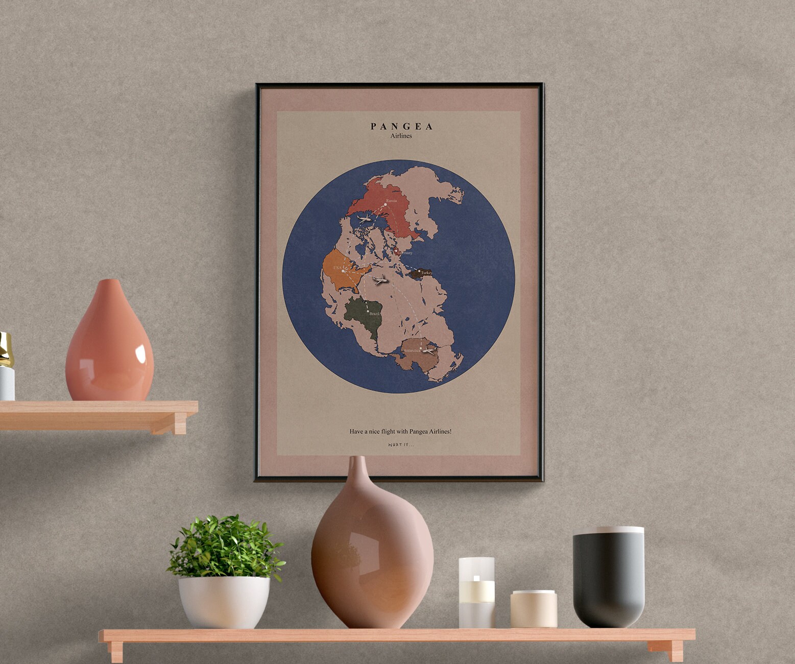 Pangea World Map Poster Geology Gifts Science Poster Geologist - Etsy