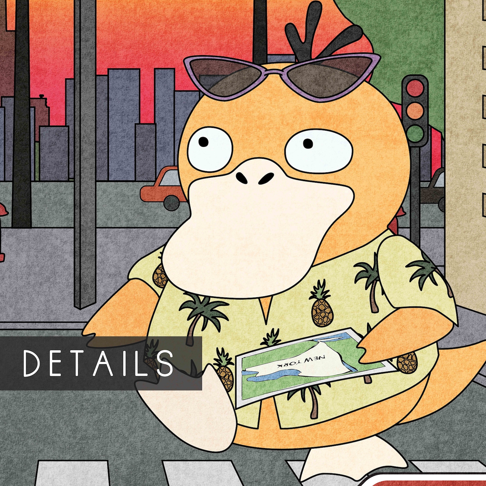 Psyduck Art Print, Psyduck Pokemon Wall Decor Pokemon Wall Art Psyduck ...