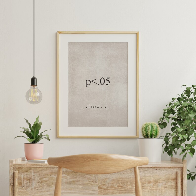 P Value Set of 2 Psychology Research Gift Social Science | Etsy