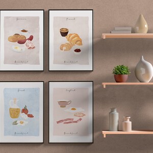 German Breakfast Art Print German Food Print Breakfast Poster Brötchen ...