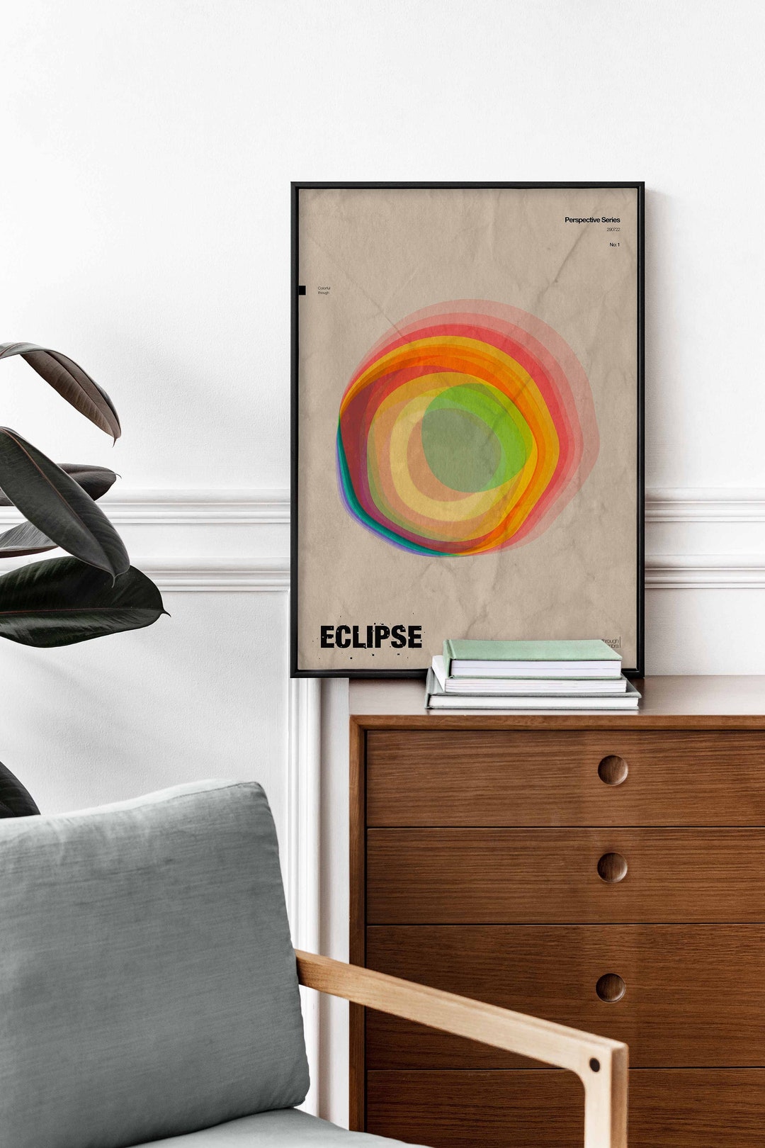 Eclipse Graphic Design Poster Modern Graphic Art Print Exhibiton Poster ...