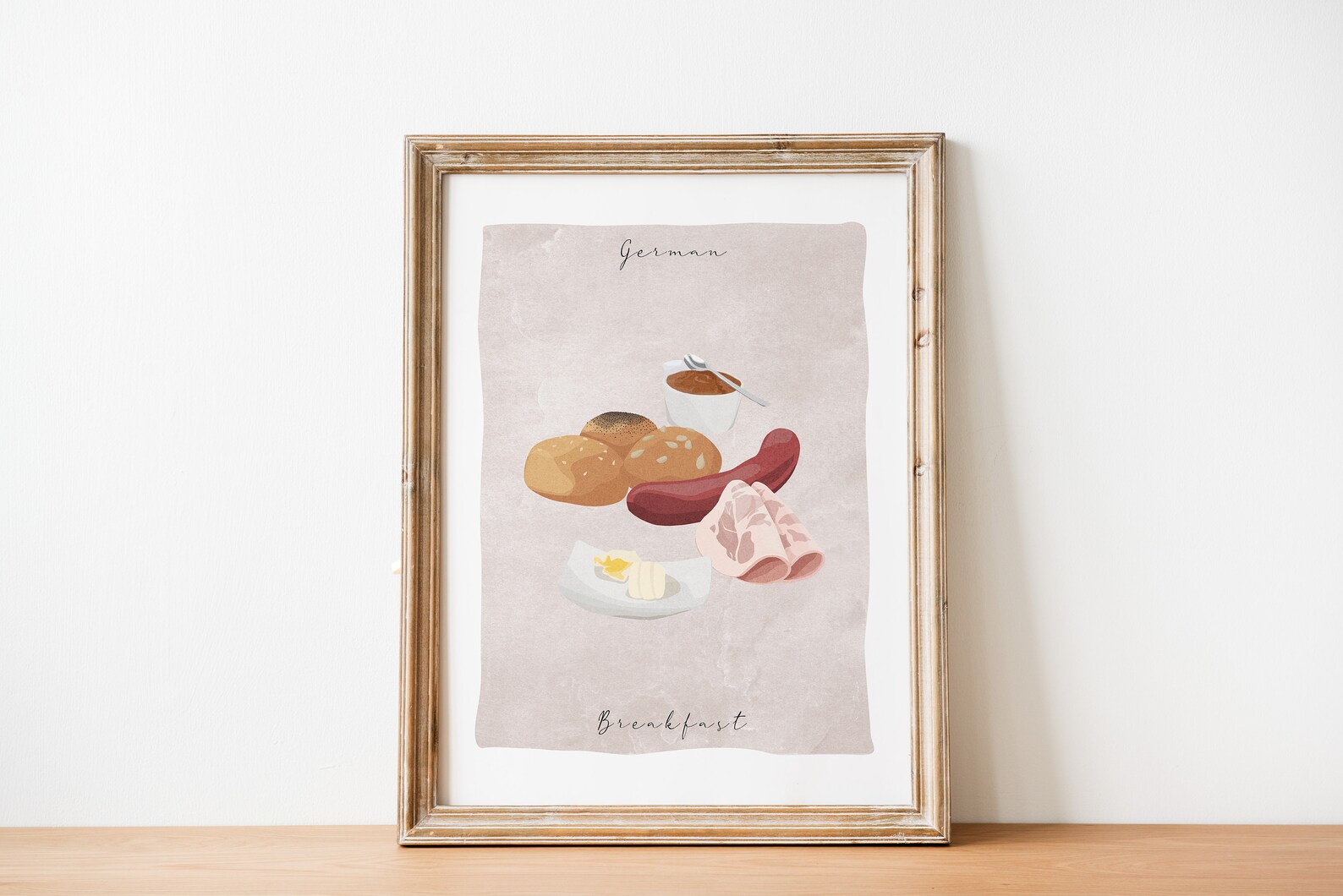 German Breakfast Art Print German Food Print Breakfast Poster | Etsy