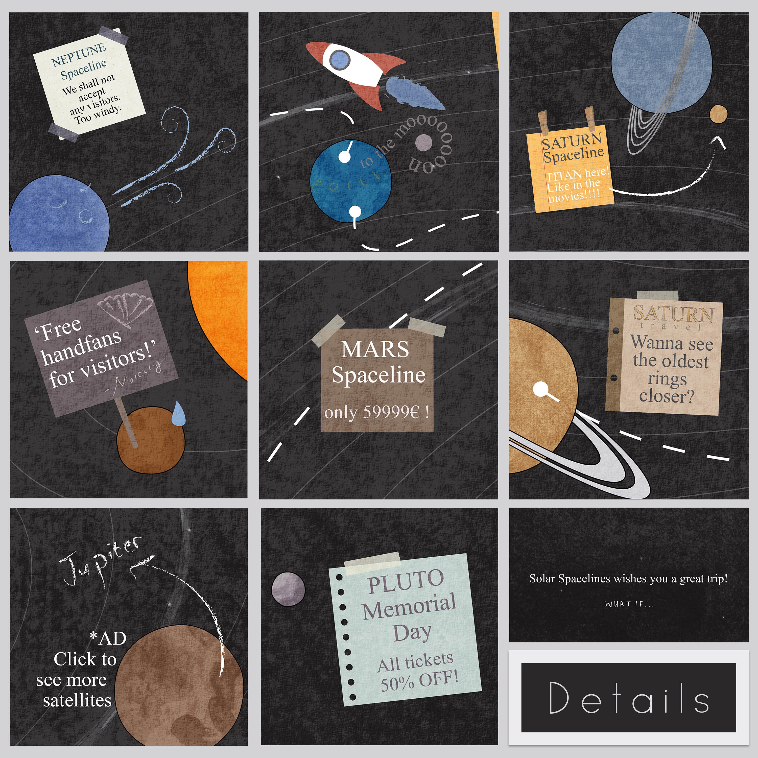 Solar System Print Space Poster Sci-fi Map Galaxy Poster Solar - Etsy