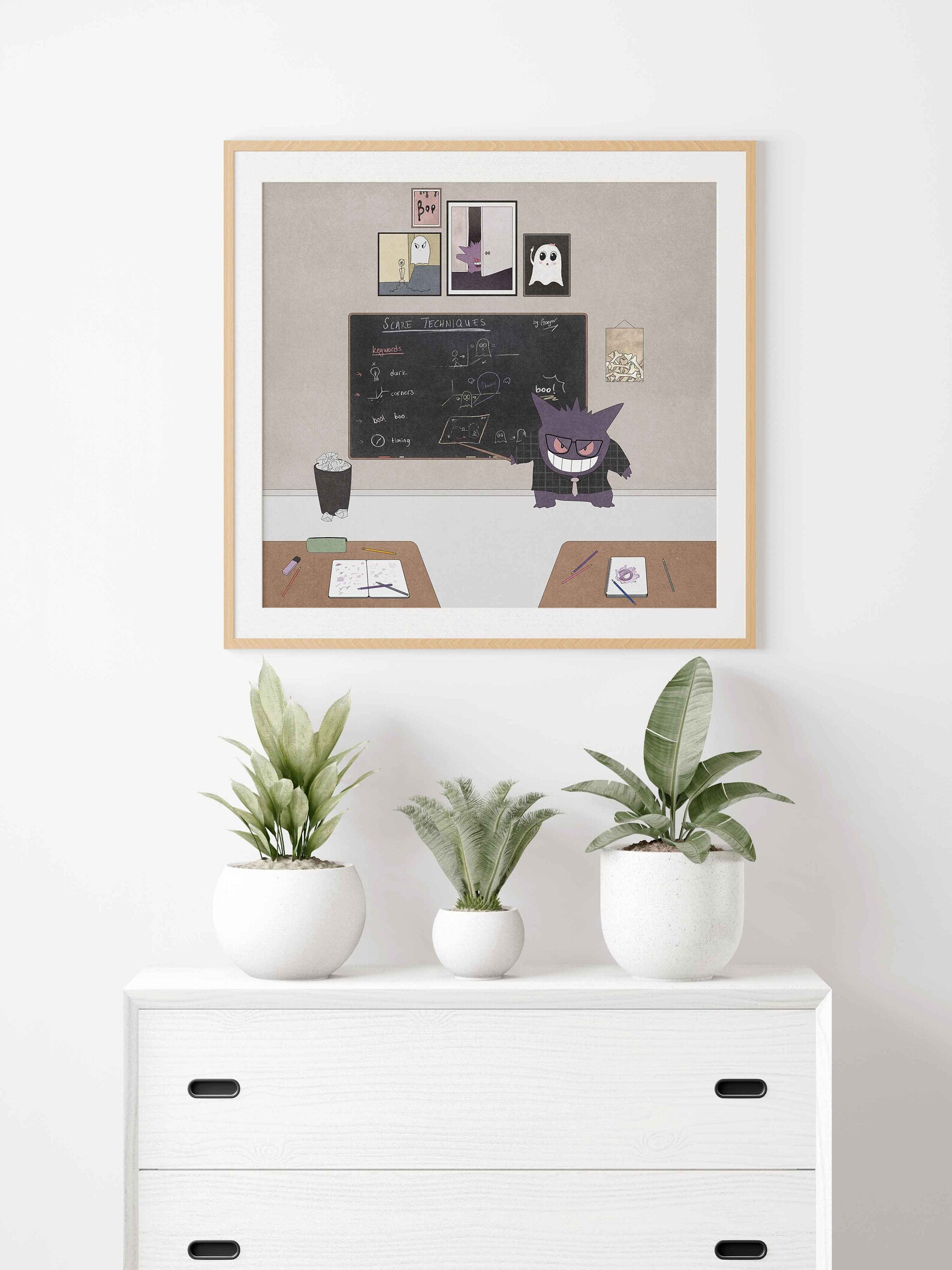 Gengar Art Print, Gengar Pokemon Wall Decor, Pokemon Wall Art, Gengar ...