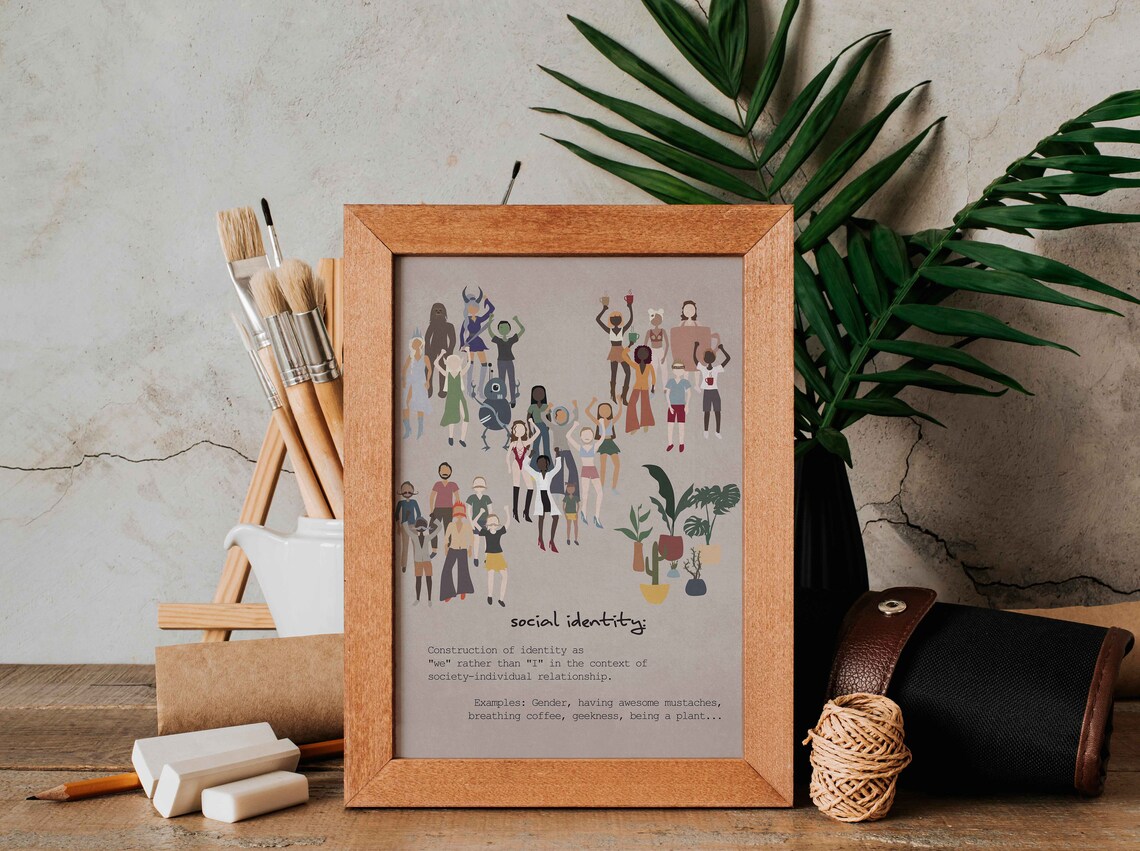 Social Identity Theory Print Psychology Wall Art Social | Etsy