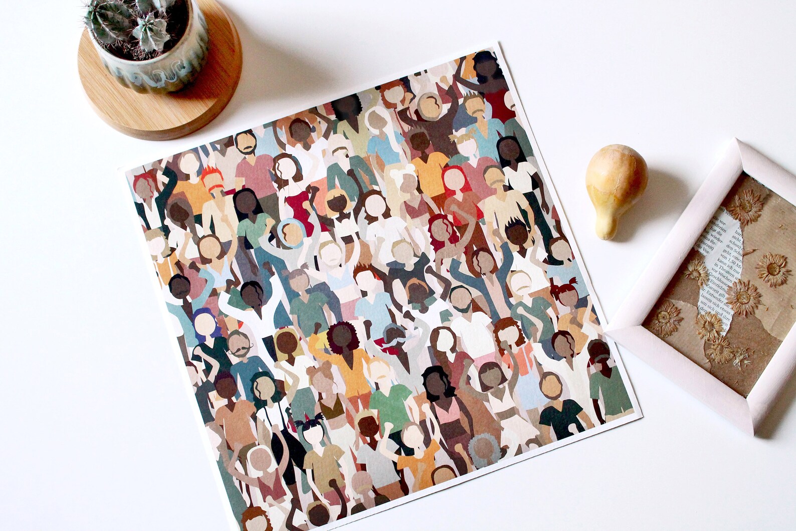 People Protest Art Print Diversity Art Crowd Wall Decor - Etsy