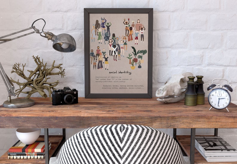 Social Identity Theory Print Psychology Wall Art Social | Etsy