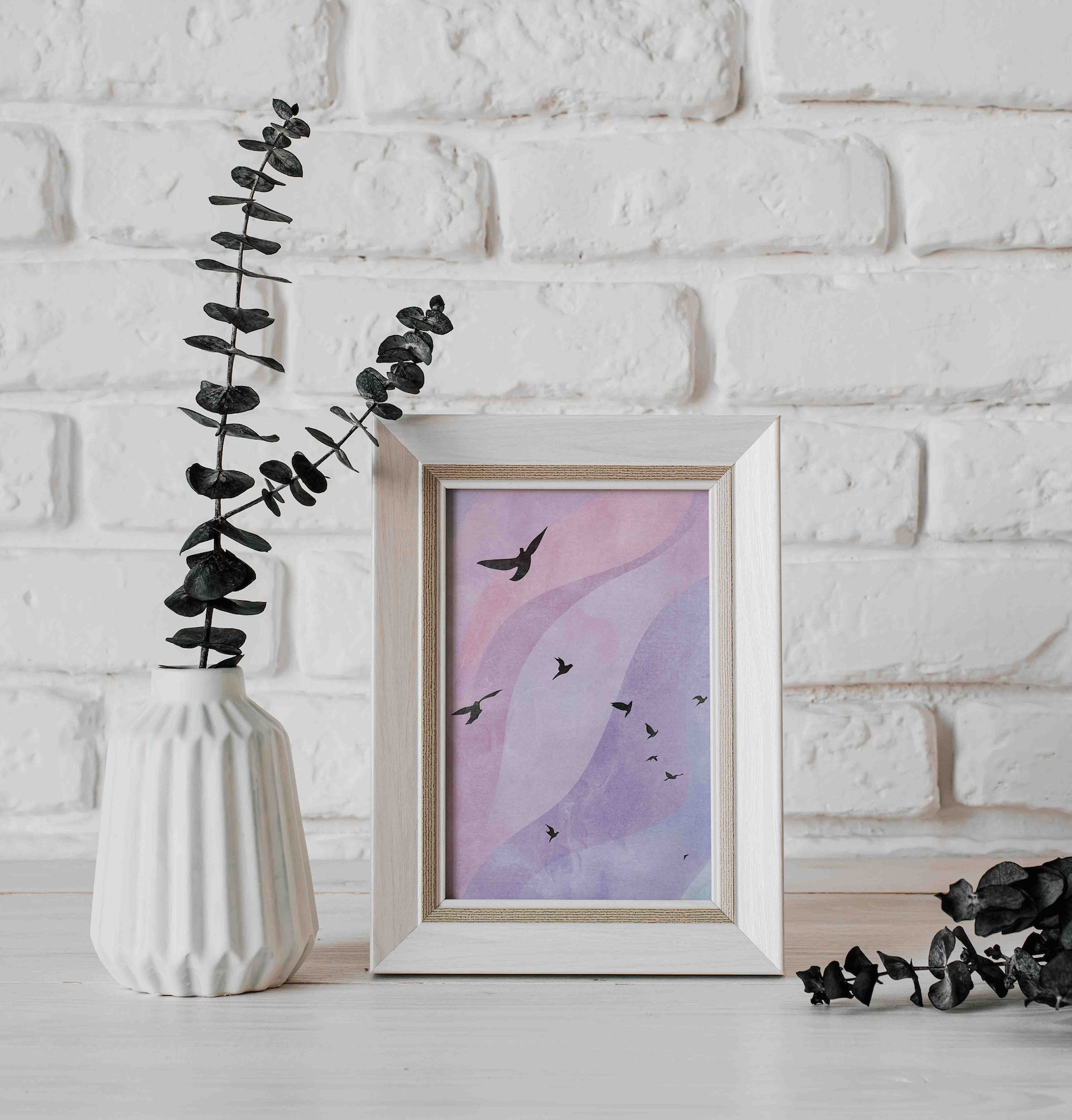 Flying Birds Poster Bird Print Abstract Birds Sky Poster Abstract Wall ...
