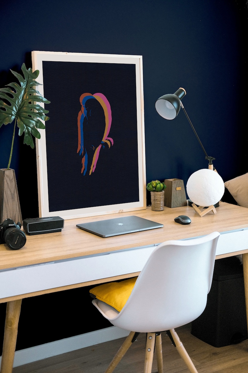 Budgie Poster Digital Download, Abstract Budgie Art Print, Bird ...