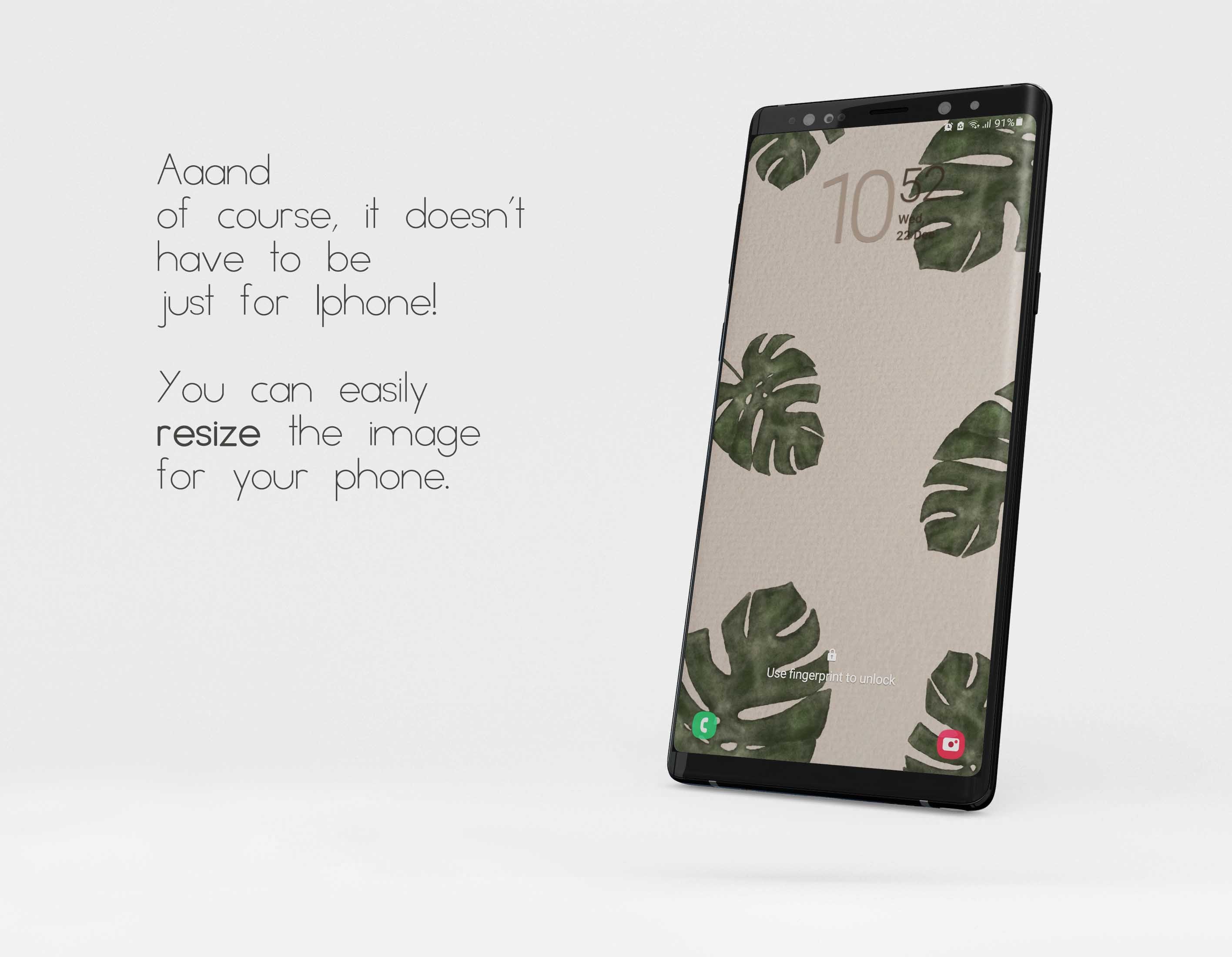 Botanical Wallpaper Bundle of 10, Phone Wallpaper Set, Botanical ...
