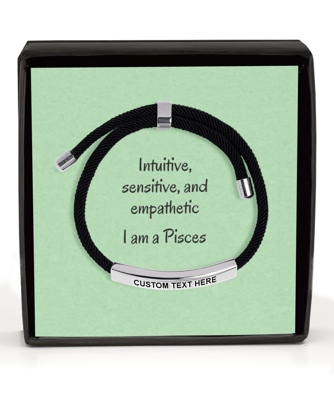 Pisces Bracelet, Personalized, Custom Engraved, Pisces Gift, Pisces ...