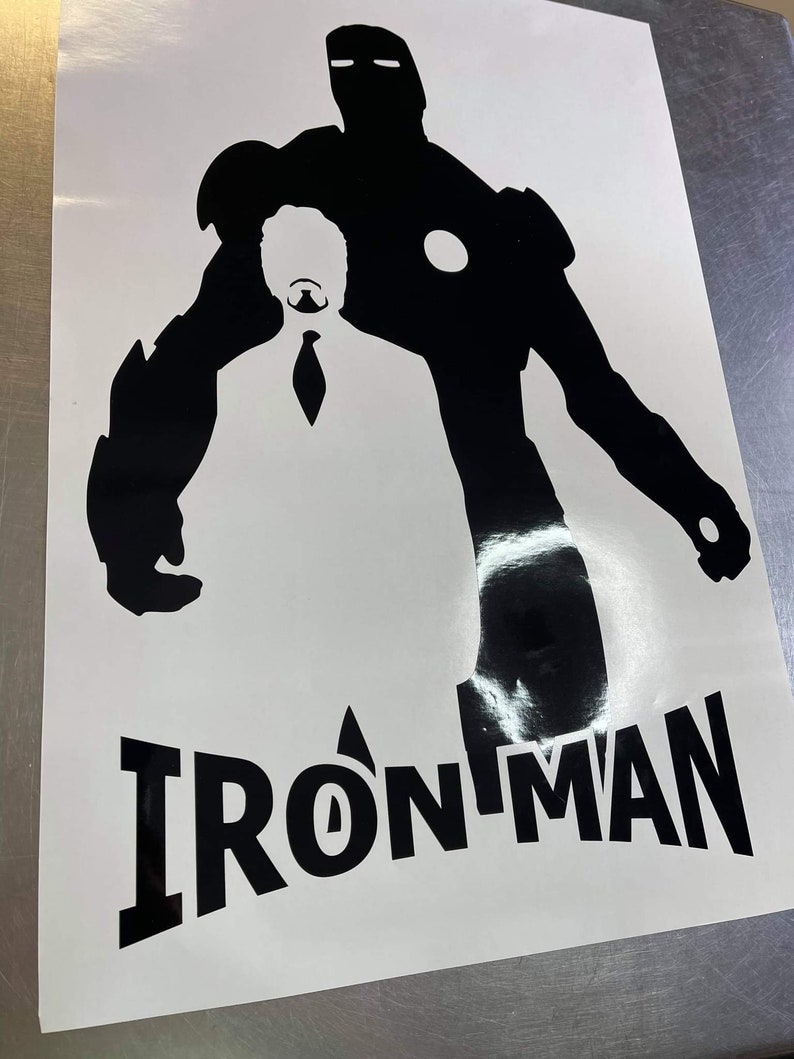 Iron Man Tony Stark Shadow Sticker/decal - Etsy
