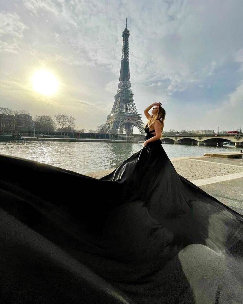 Long Flying Dress Flying Dress for Photoshoot Long Train - Etsy