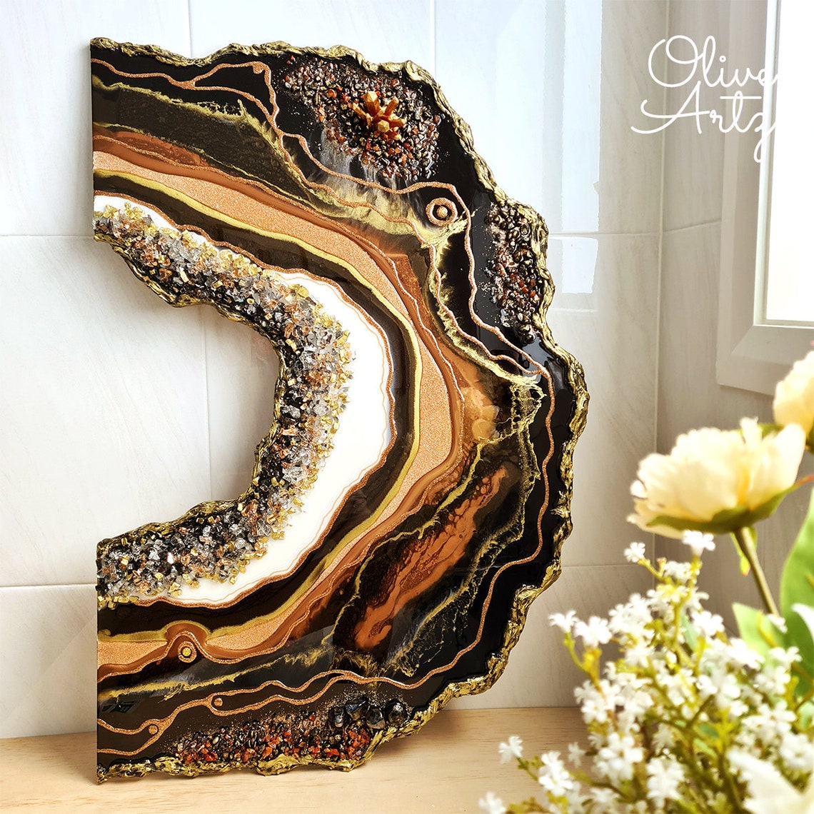 Deep Roots Resin Geode Art - Etsy