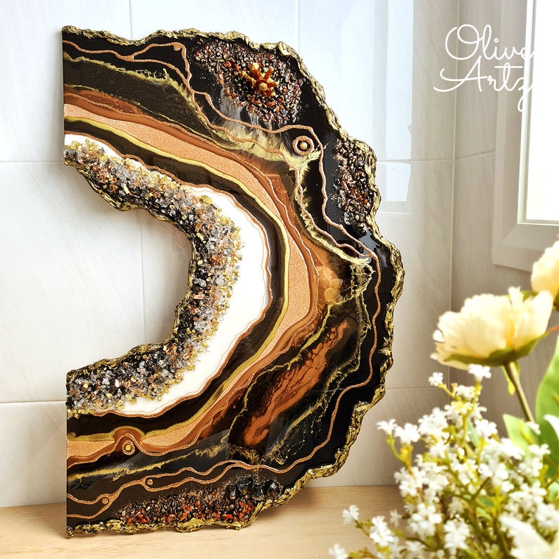 Deep Roots - Resin Geode Art - Etsy
