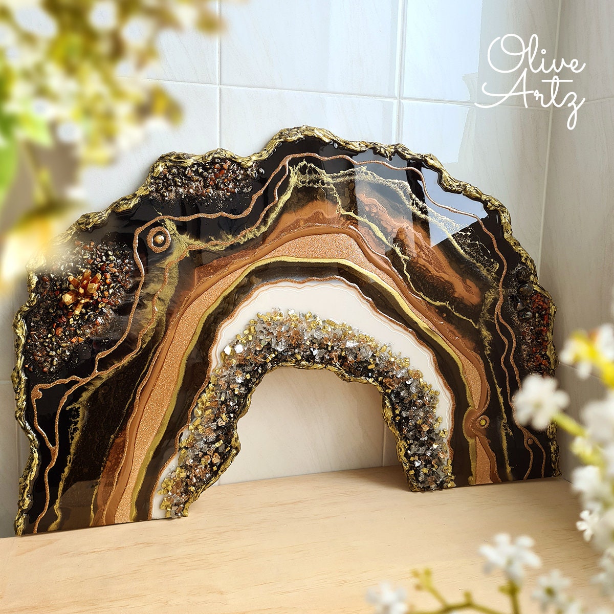 Deep Roots - Resin Geode Art - Etsy