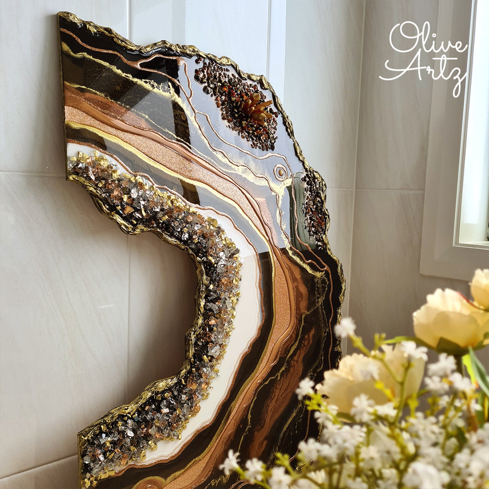 Deep Roots - Resin Geode Art - Etsy