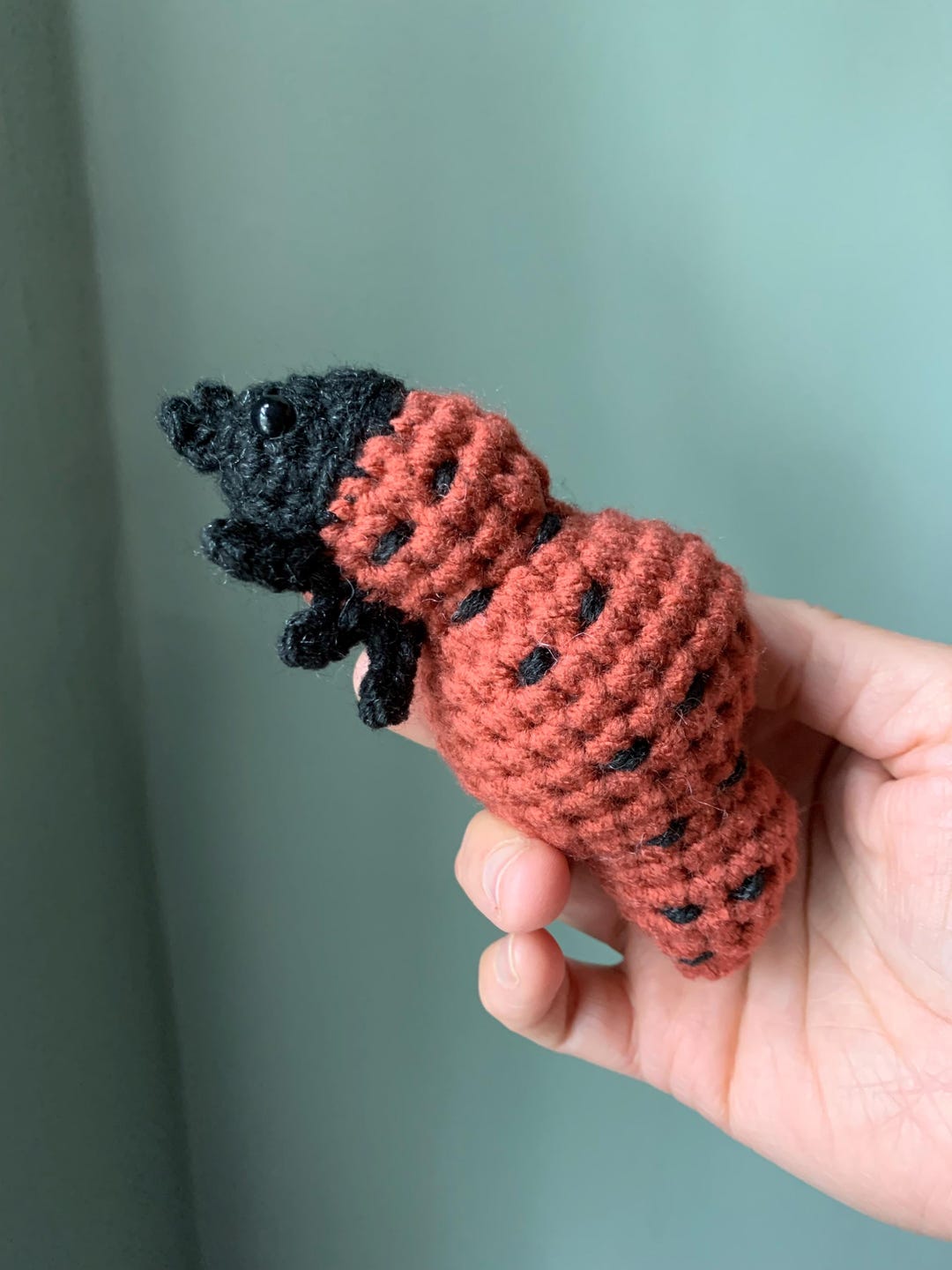 Crochet Colorado Potato Beetle Grub: Handmade Amigurumi Desk Decoration ...
