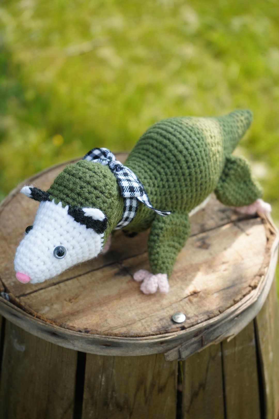 Handmade Crochet Possness Monster Plush: Olive Green Cryptid Art - Etsy