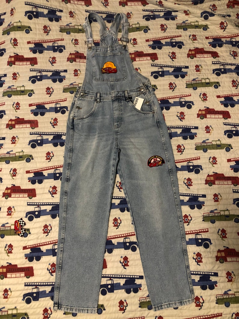 Cars Lightning Mcqueen Overalls - Etsy