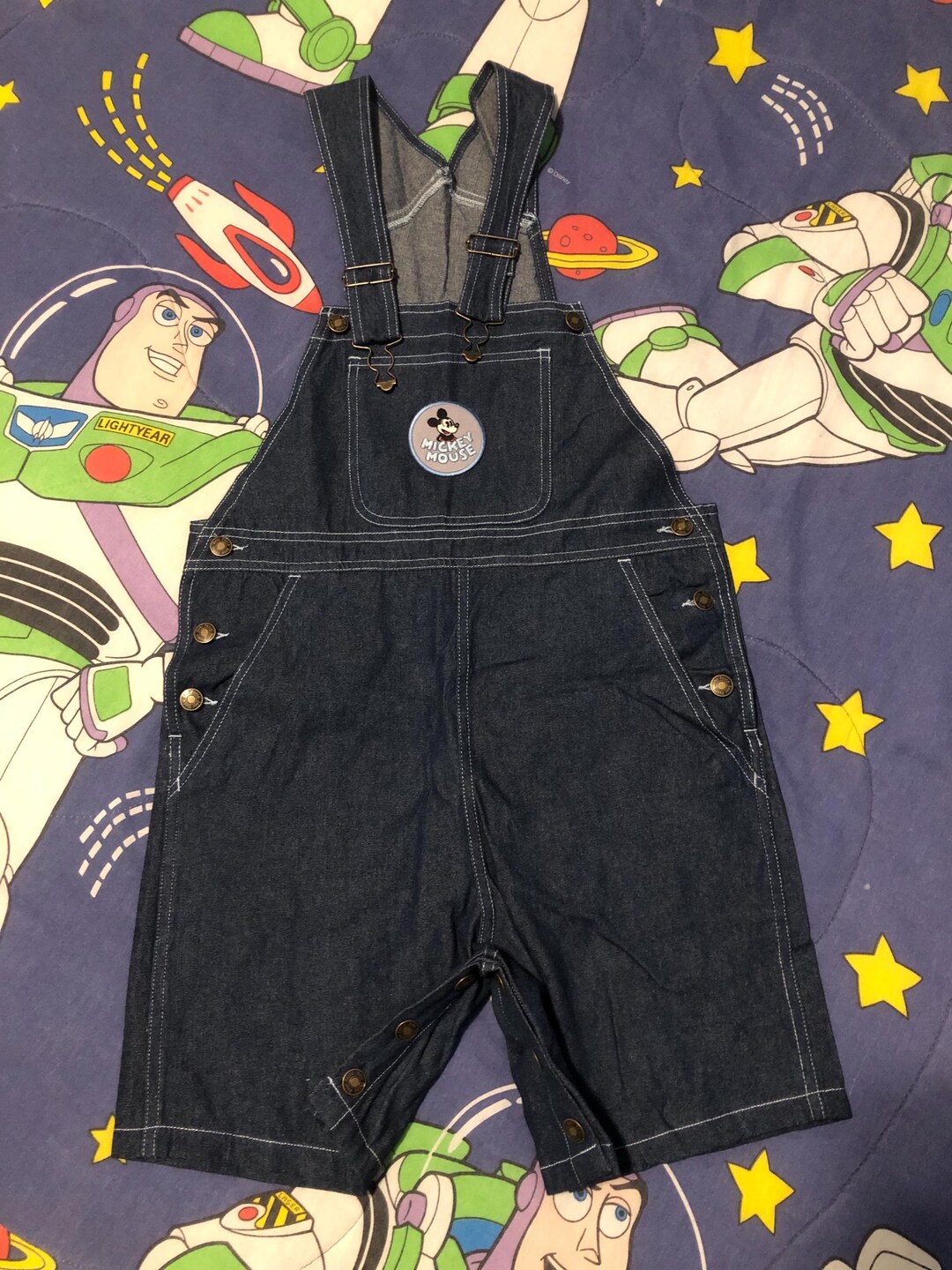 Mickey Mouse Shortalls With Snap Crotch - Etsy