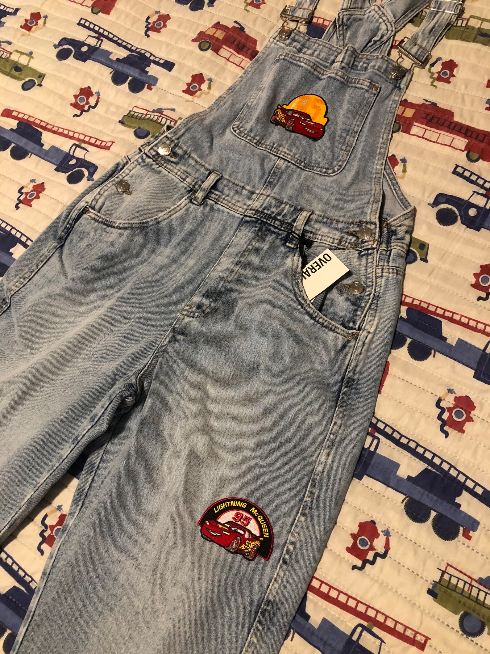 Cars Lightning Mcqueen Overalls - Etsy