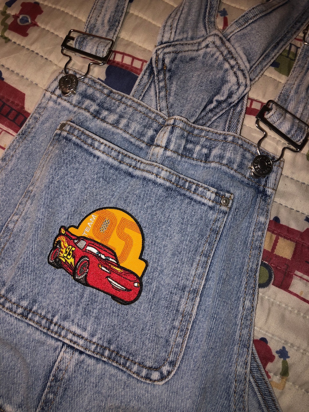 Cars Lightning Mcqueen Overalls - Etsy