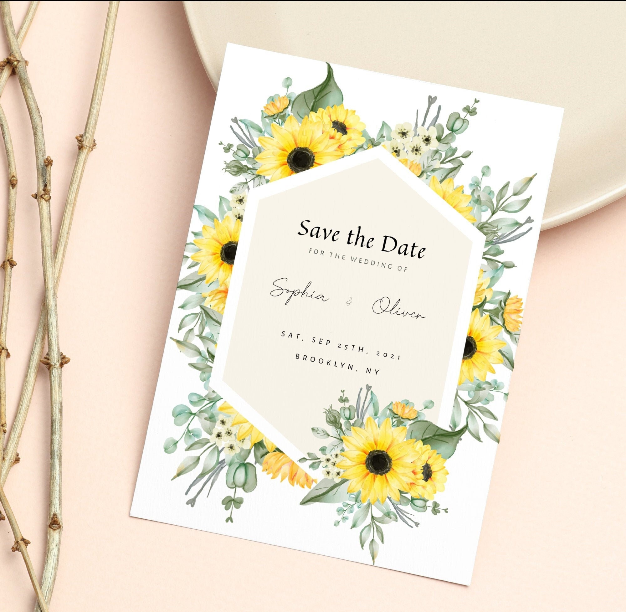 Save the Date Card, INSTANT Download - Etsy