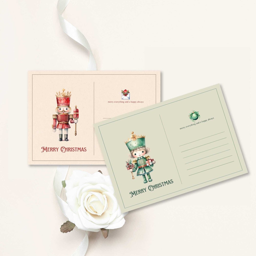 Printable Christmas Card 2SET, INSTANT Download - Etsy