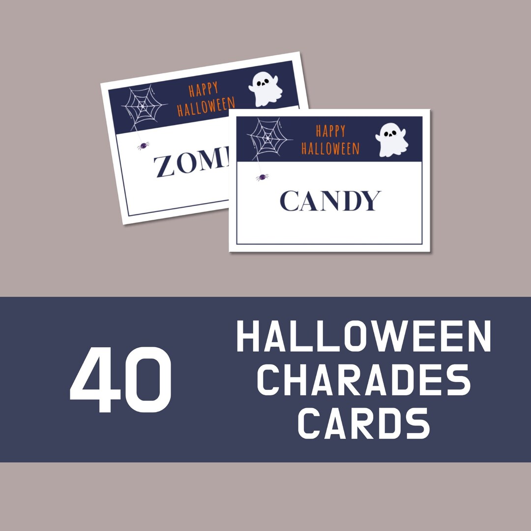 Printable Halloween Charades Game INSTANT Download - Etsy