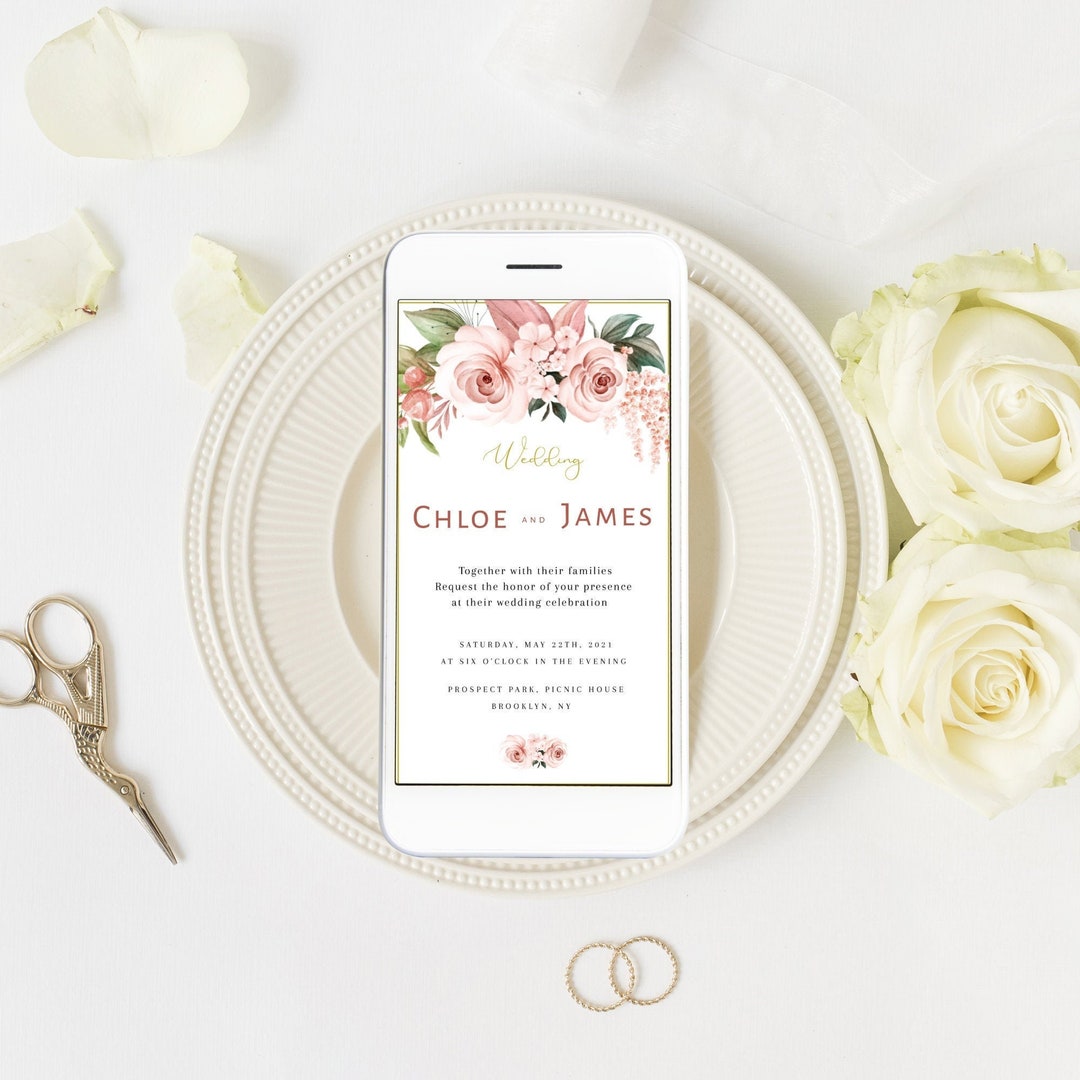 Mobile Wedding Invitation, INSTANT Download - Etsy