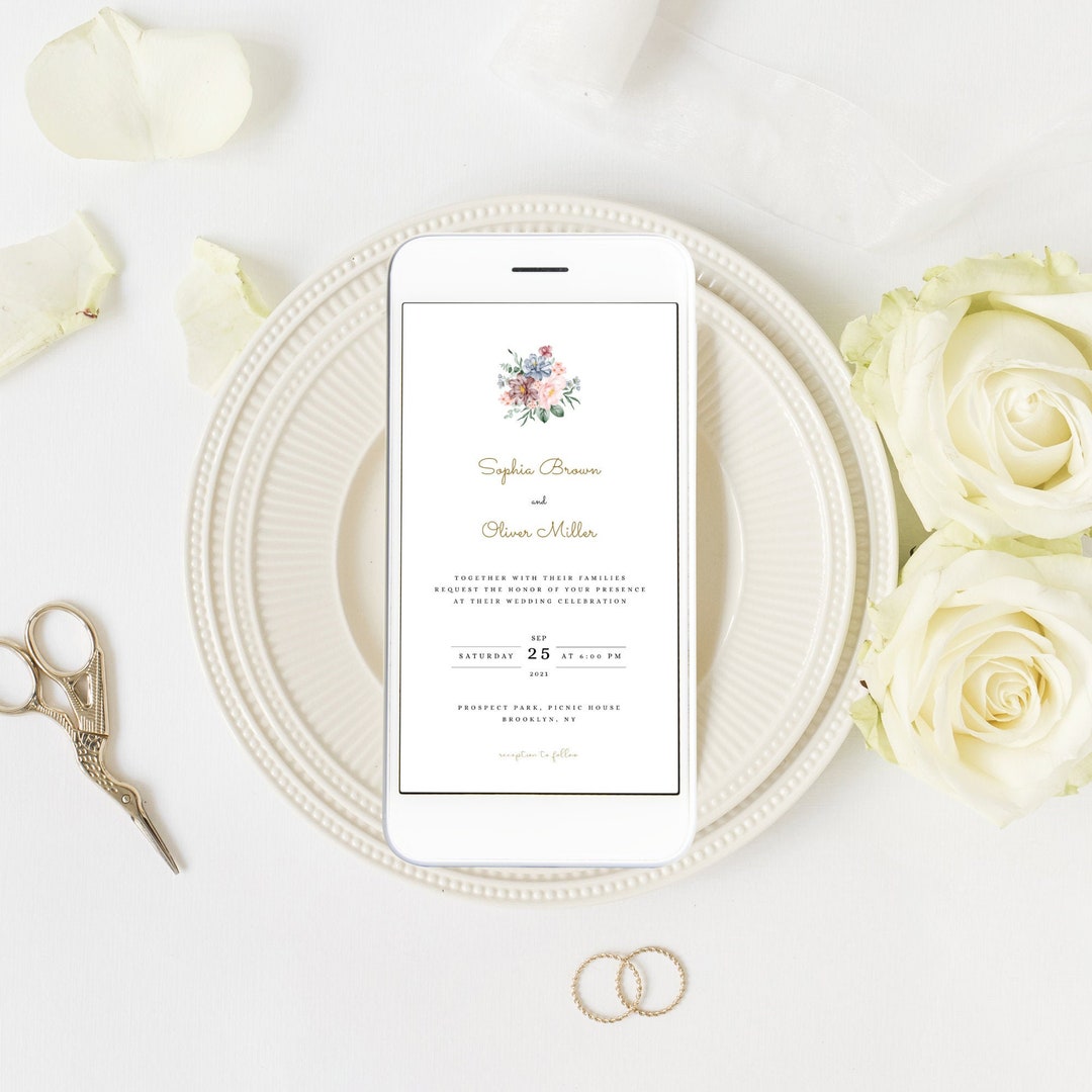 Mobile Wedding Invitation, INSTANT Download - Etsy